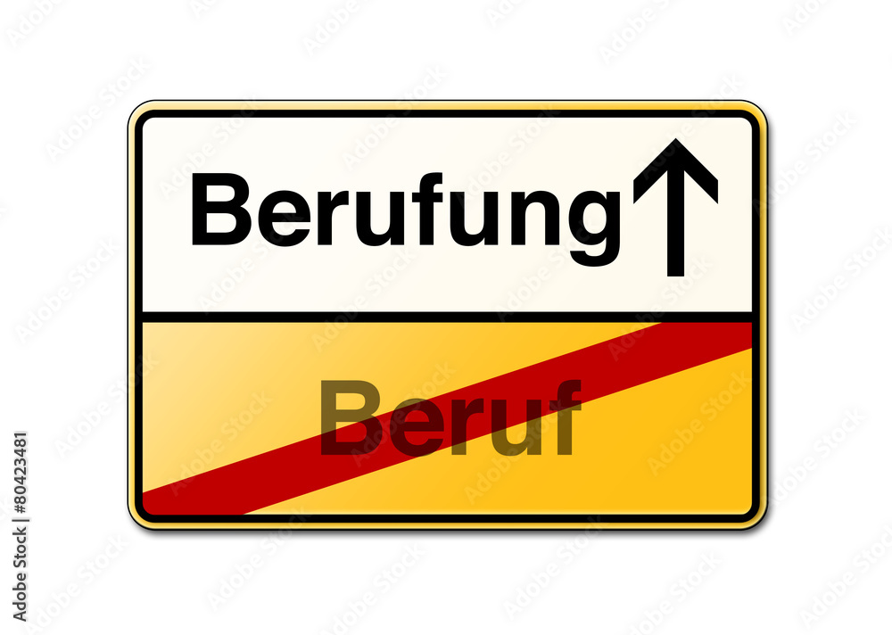 Beruf Berufung Schild Stock-Illustration | Adobe Stock