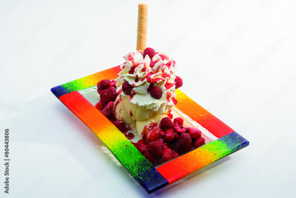 Himbeer Eis Stock-Foto | Adobe Stock