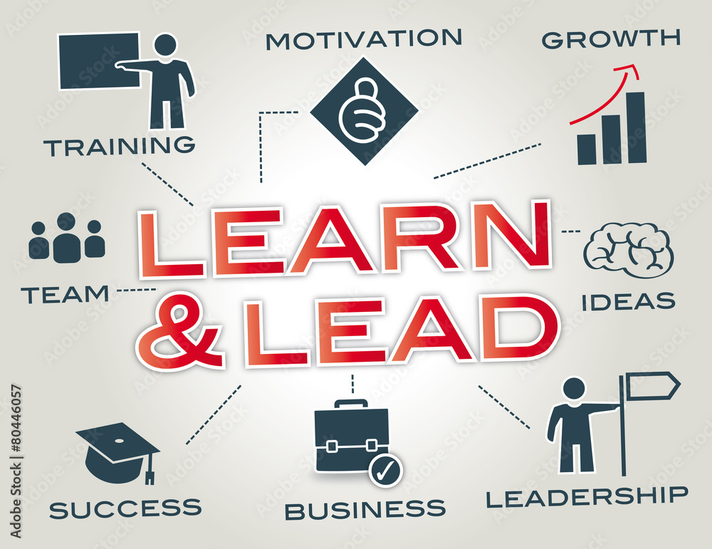 Learn and Lead Infographic vector de Stock | Adobe Stock