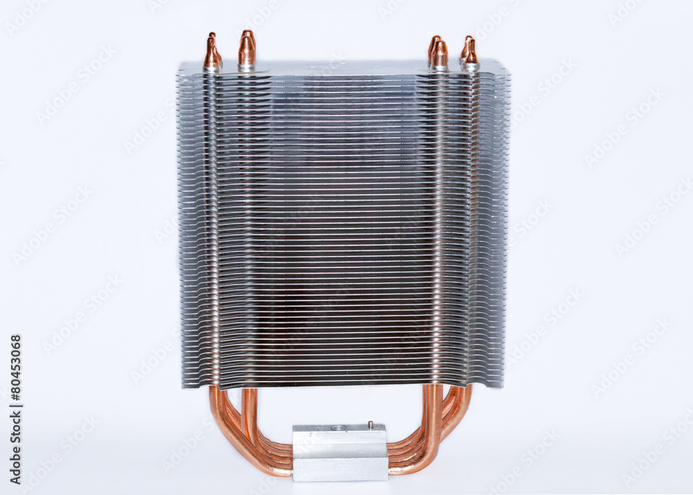 Modern CPU cooler isolated on a white background Stock Photo | Adobe Stock
