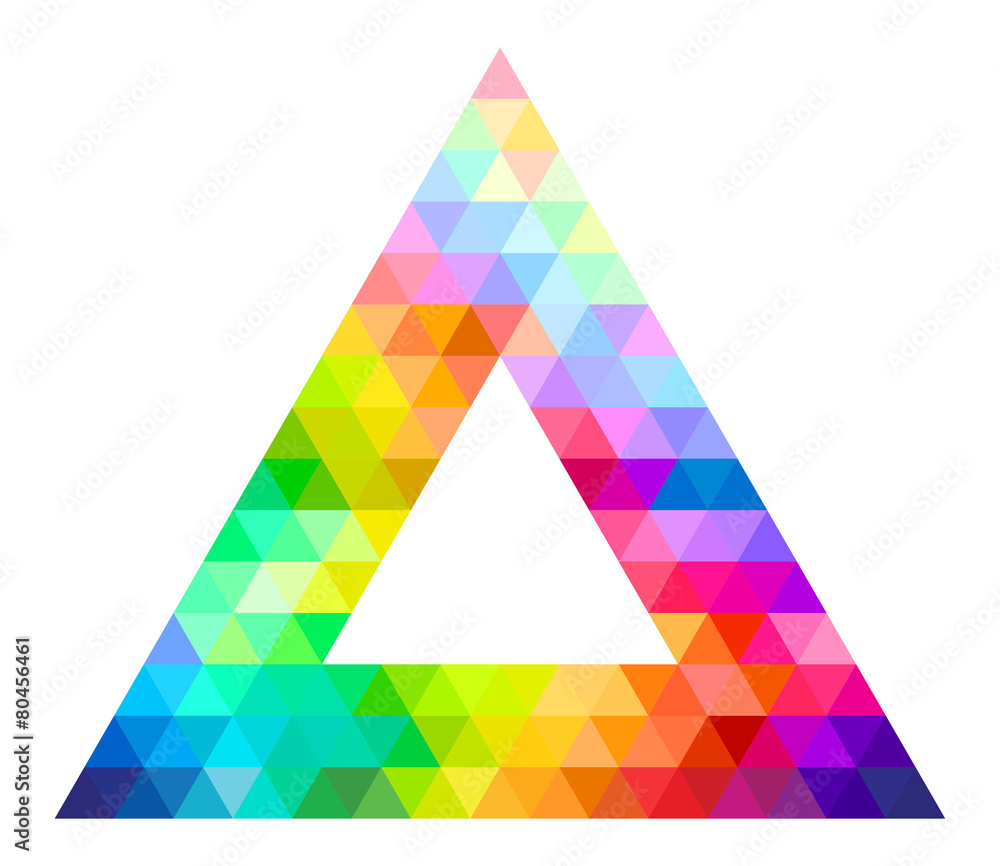 Triangle Color Palette Guide Spectrum Vector Stock Vector | Adobe Stock