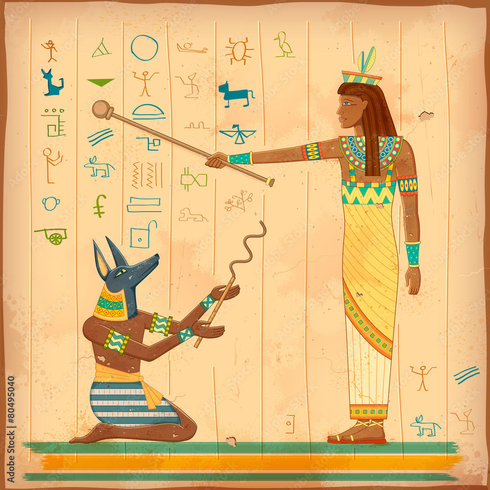 Egyptian art of human Stock Vector | Adobe Stock