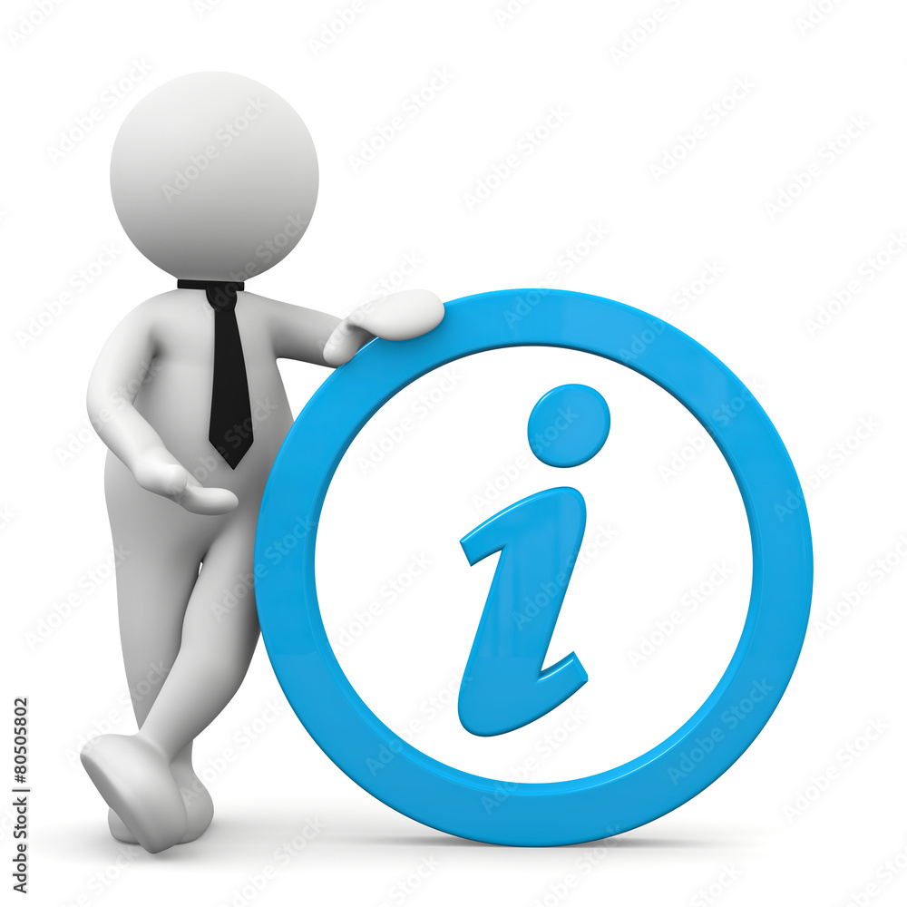 omino 3d informazione Stock 일러스트레이션 | Adobe Stock