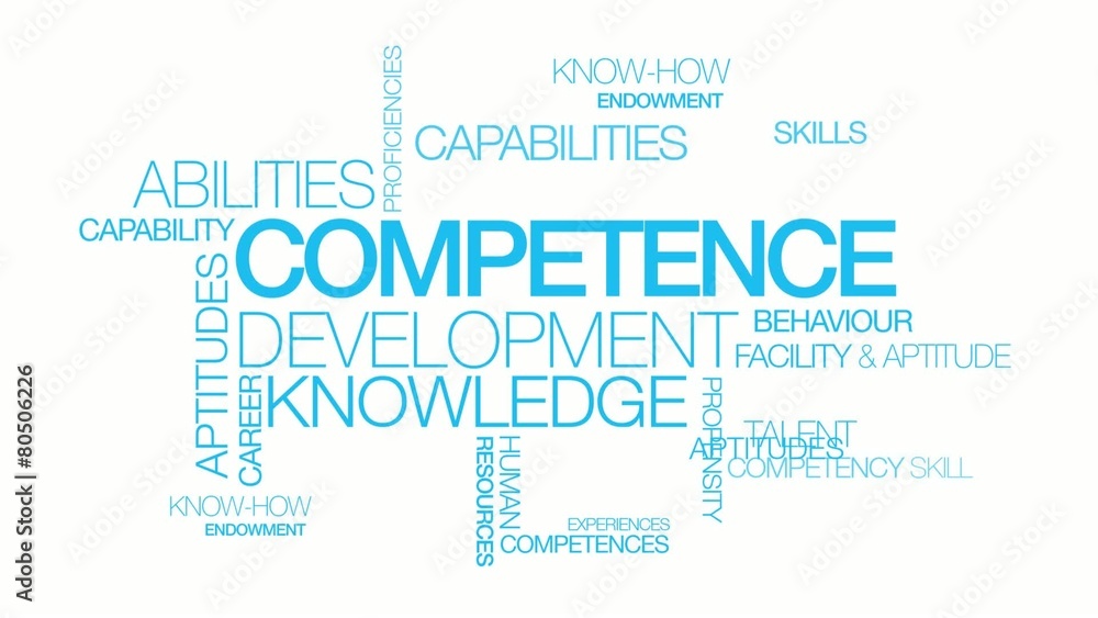 Competence development skills word tag cloud blue animation Stock Video ...