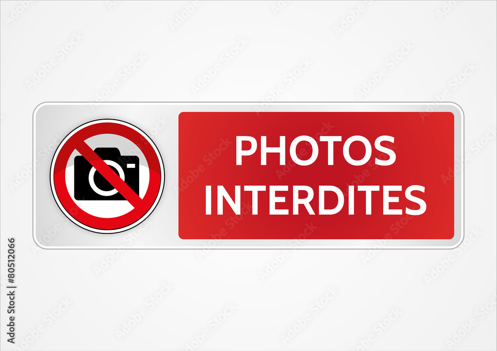 Panneau photos interdites Stock Vector | Adobe Stock