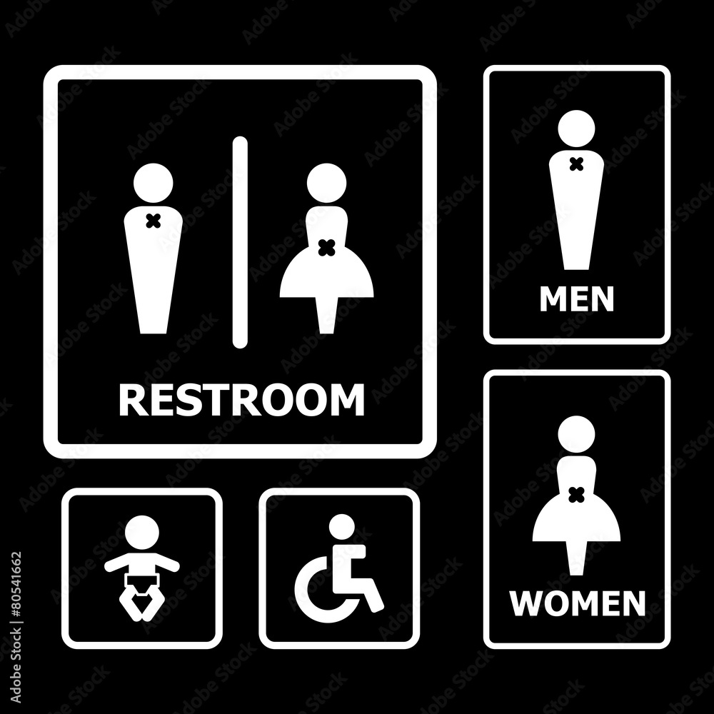 Restroom sign Stock Vector | Adobe Stock