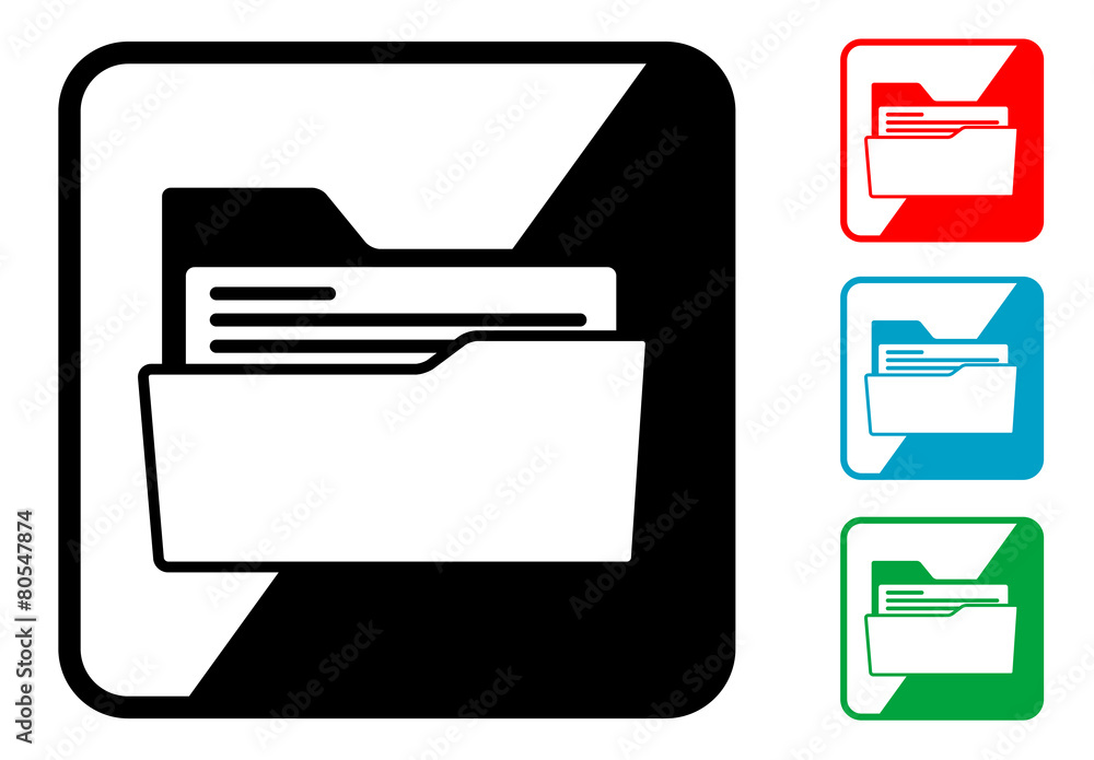 Vetor de Icono simbolo expediente en varios colores do Stock | Adobe Stock