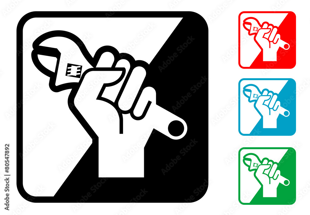 Icono simbolo reparacion en varios colores vector de Stock | Adobe Stock