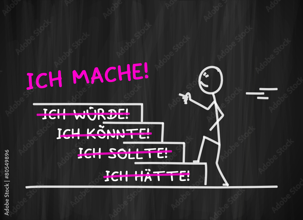 tafel mk treppen steigen ich mache II Stock-Vektorgrafik | Adobe Stock