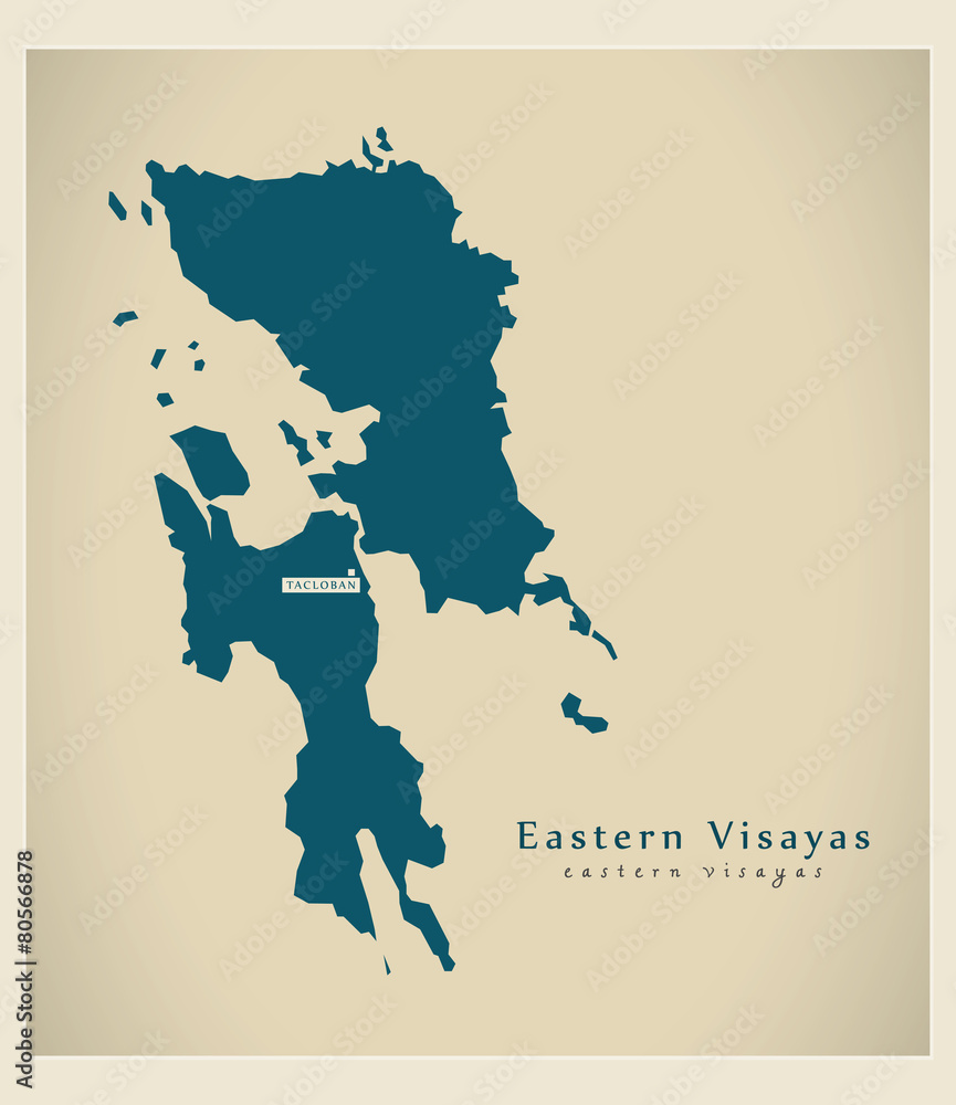 Modern Map - Eastern Visayas PH Stock Vector | Adobe Stock