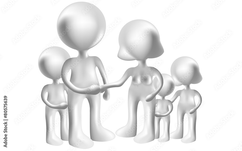 MONIGOTES FAMILIA NUMEROSA Stock Vector | Adobe Stock