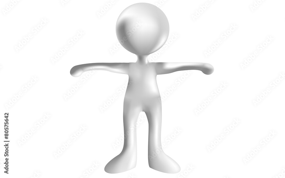 monigote 3d Inocente Stock Vector | Adobe Stock