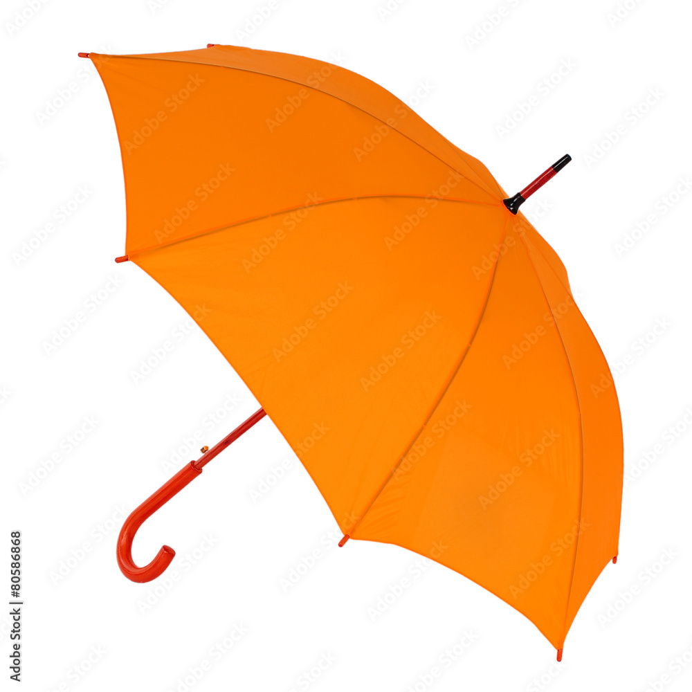 orange umbrella on a white background Stock Photo | Adobe Stock