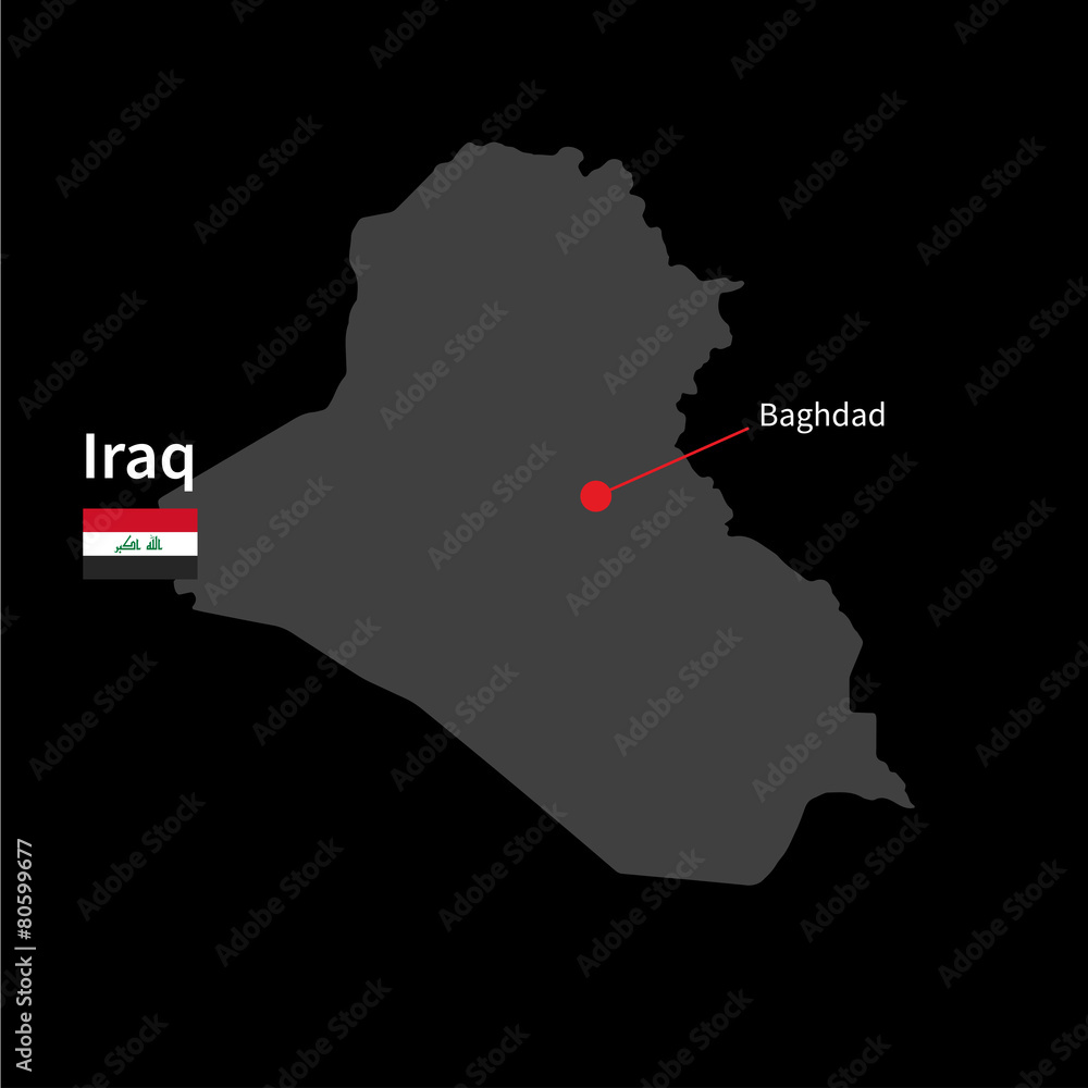 Iraq Capital City Map