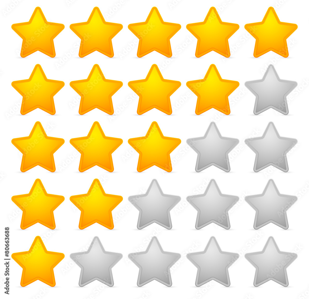 Stylish star rating template Stock Vector | Adobe Stock
