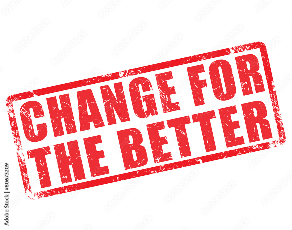change for the better stamp Stock Illustration | Adobe Stock