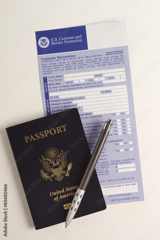 Customs declaration form Stock Photo | Adobe Stock