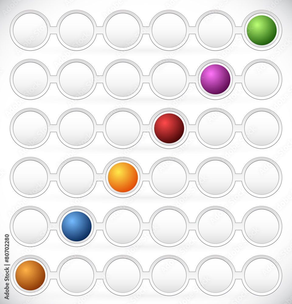 Poster Circular process flow chart element. Color Coded Steps, Phase, P – Wall Art | UkPosters