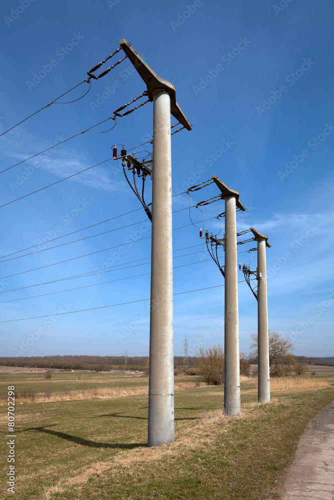 Drei Betonmasten Stock Photo | Adobe Stock