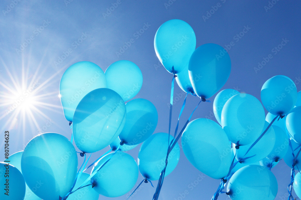 Blue balloons Stock Photo | Adobe Stock