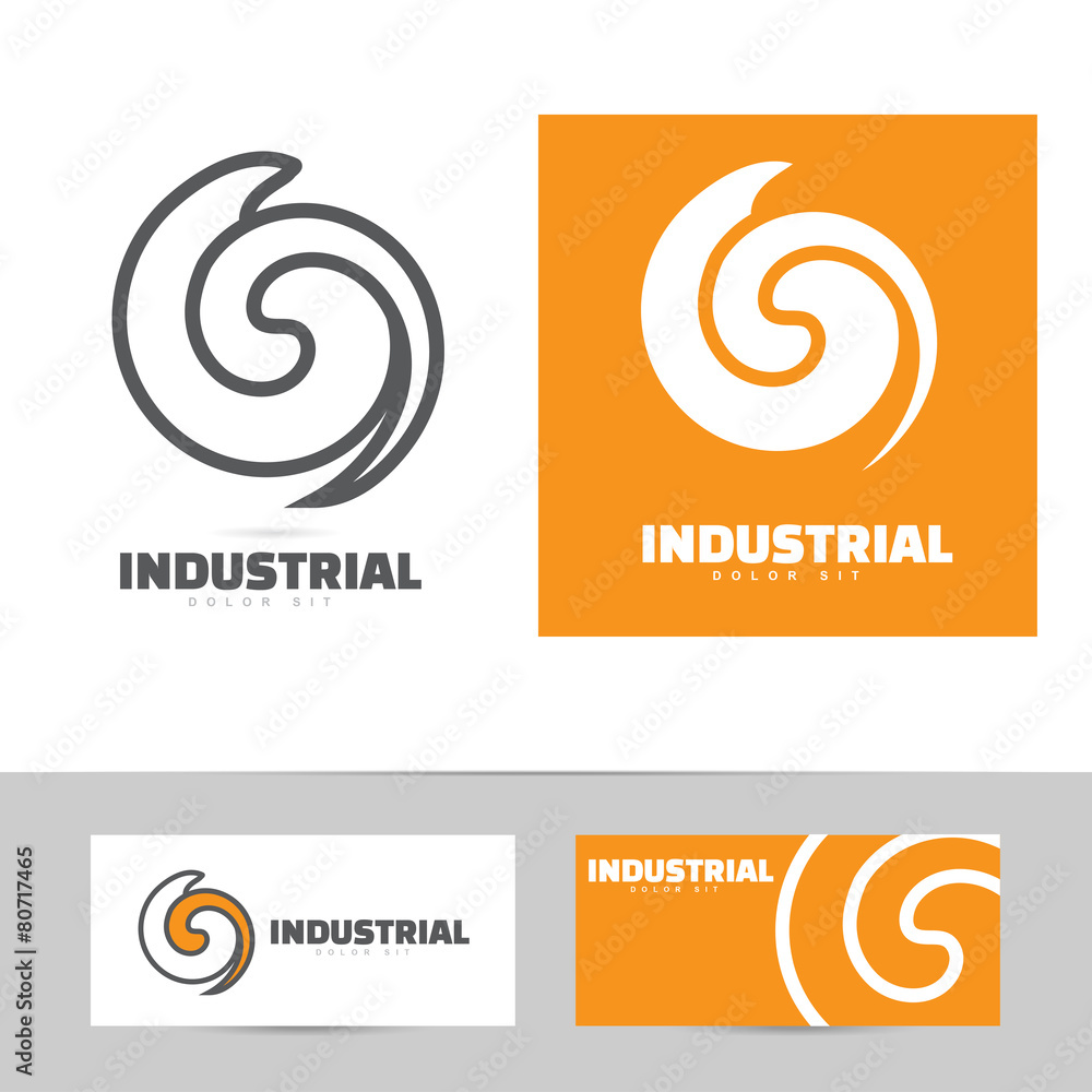 Industrial logo design concept Stock Vector | Adobe Stock