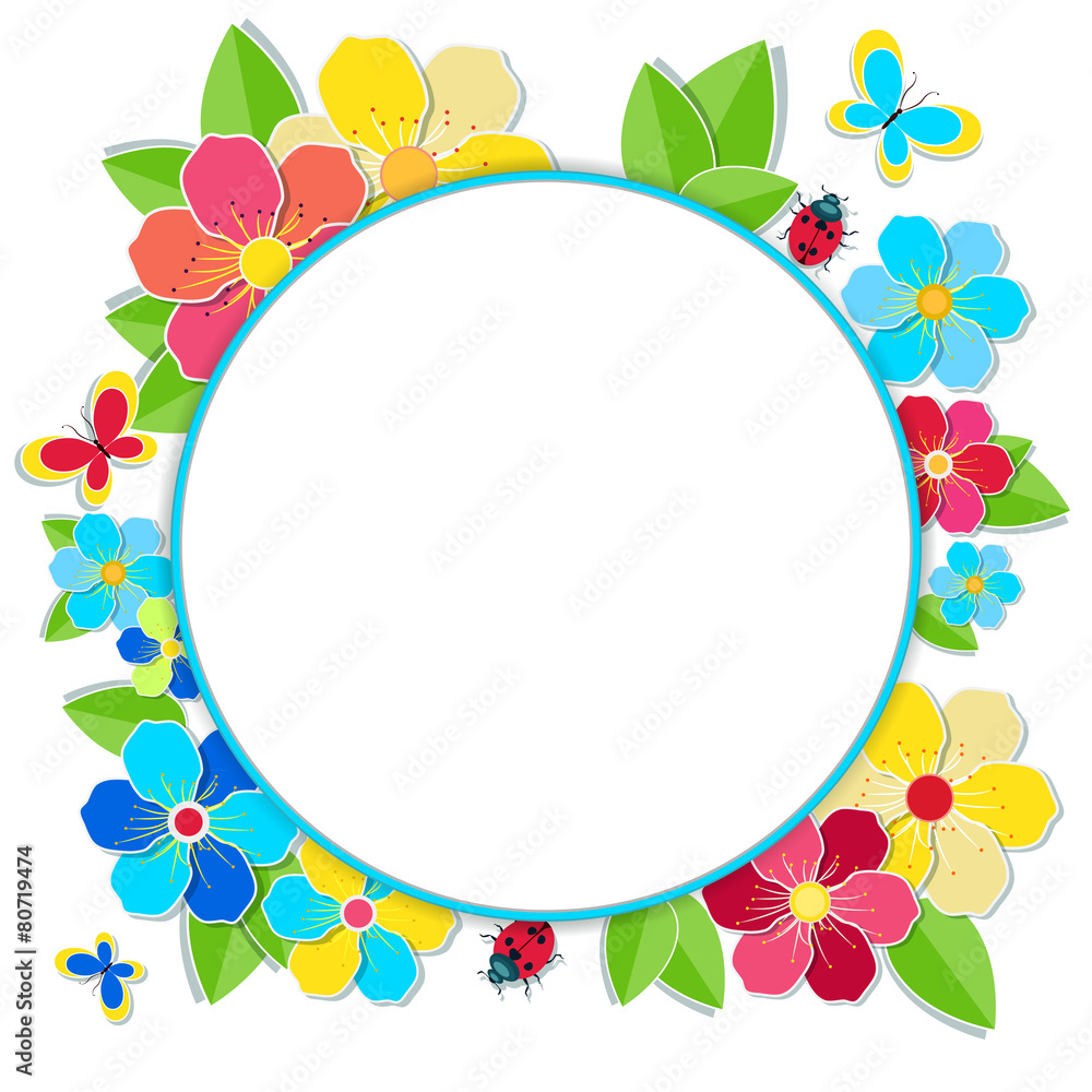 Flower And Butterfly Border Clip Art
