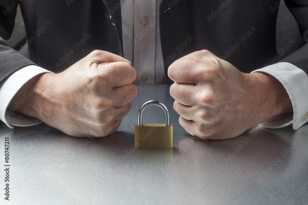 body language of business taboo and defense at work Stock Photo | Adobe ...