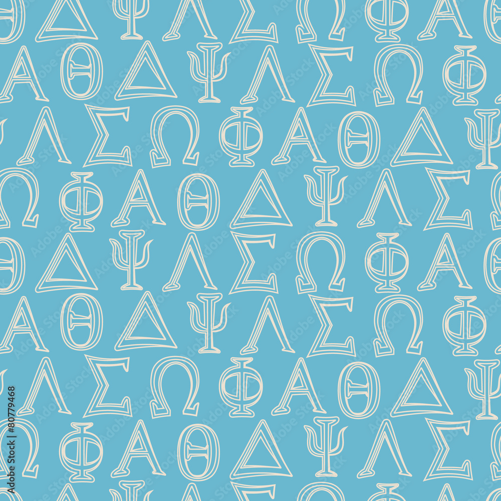 seamless background with letters of the Greek alphabet Stock ...