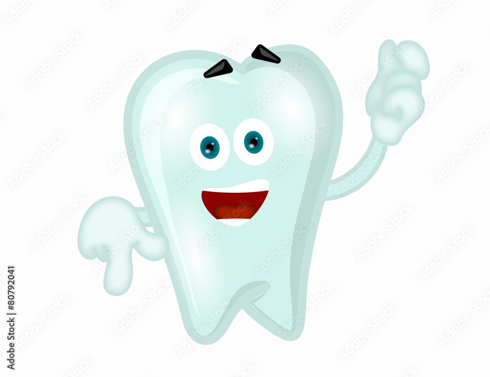 Funny tooth cartoon comic illustration children Stock Illustration ...