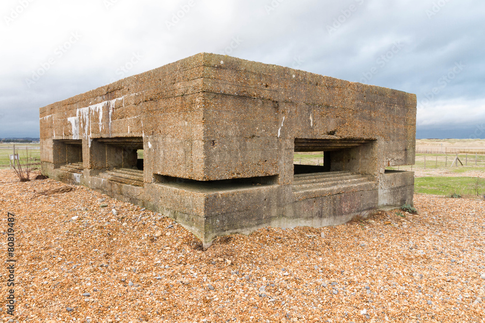 Vickers Machine Gun Post, World War Two. Stock Photo | Adobe Stock