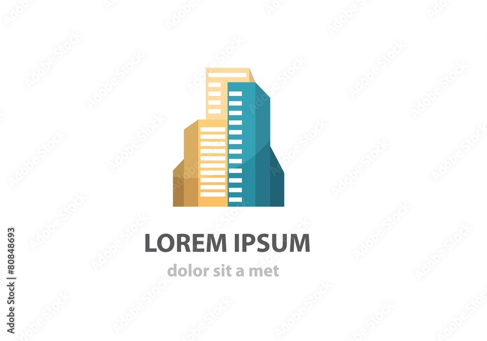 Vector building construction. Trendy logo design. Stock Vector | Adobe ...