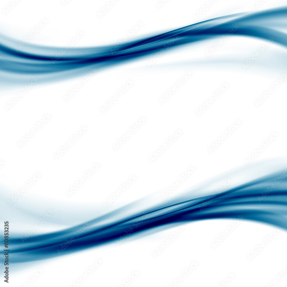 Abstract blue transparent wave modern divider Stock Vector | Adobe Stock