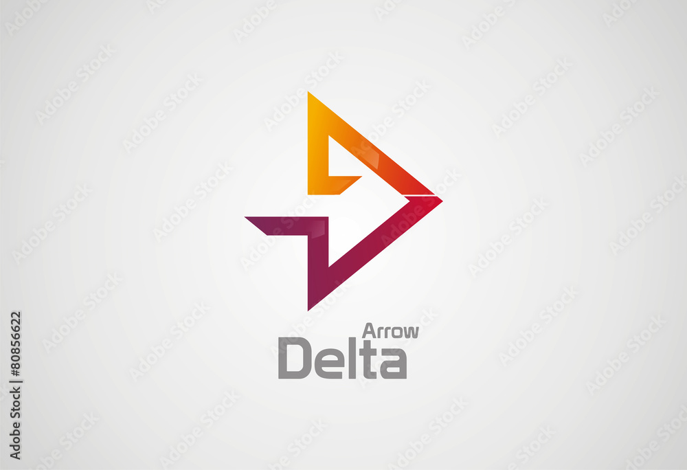 Delta Arrow logo vector Stock Vector | Adobe Stock