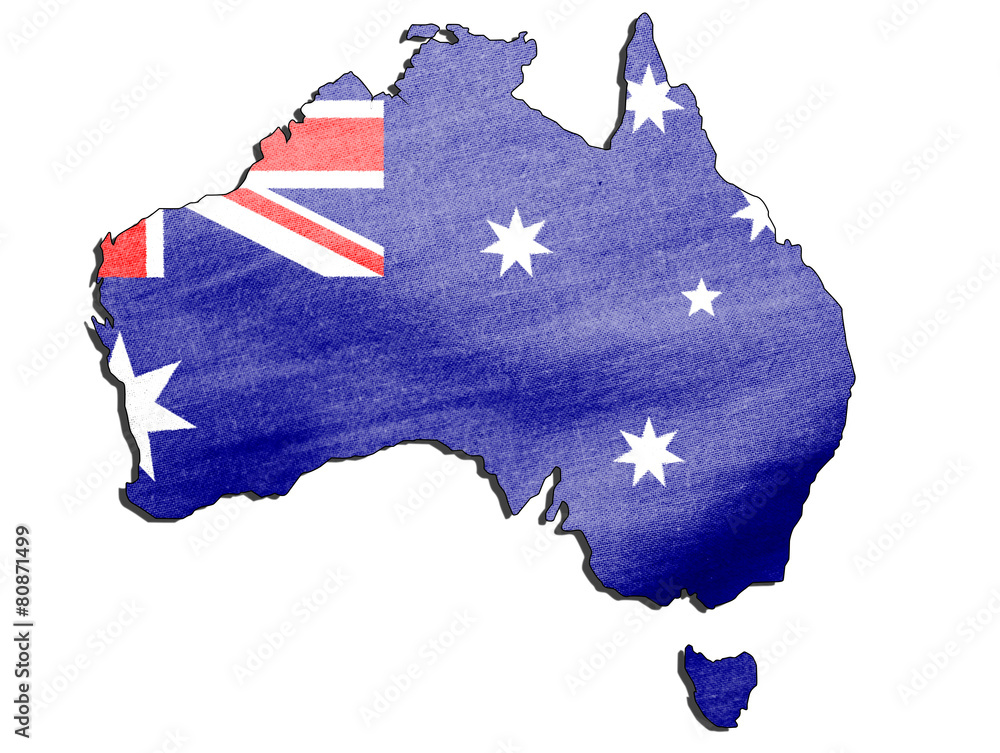 Australien Flagge als Karte (Australian Flag as a Map) Stock Illustration | Adobe Stock
