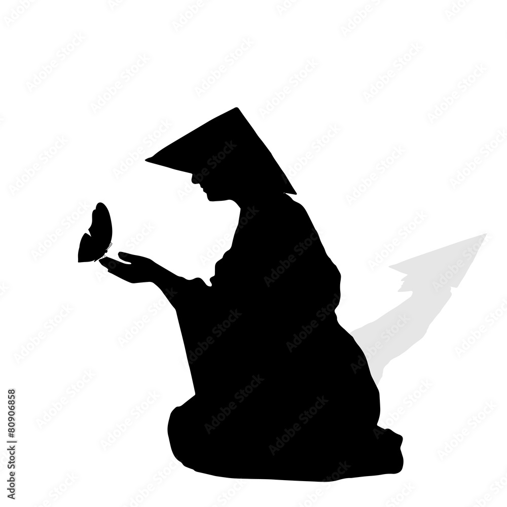 Vector silhouette. Stock Vector | Adobe Stock