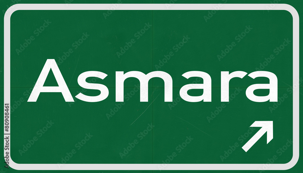 Asmara Eritrea Highway Road Sign Stock Illustration | Adobe Stock