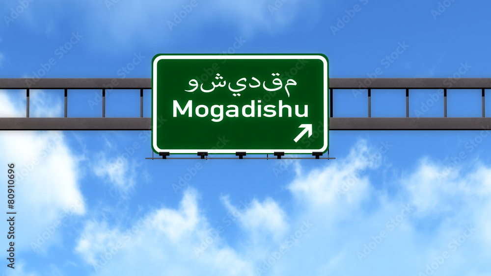 Mogadishu Somalia Africa Highway Road Sign Stock Illustration | Adobe Stock