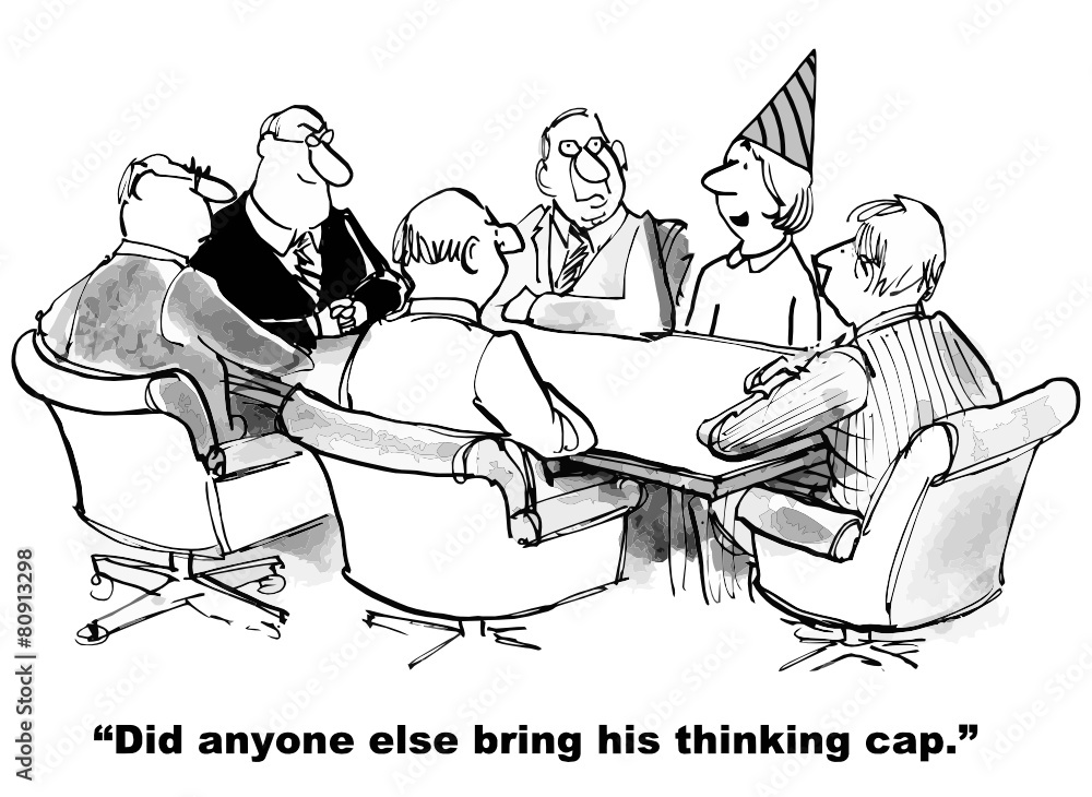 Thinking Cap Cartoon