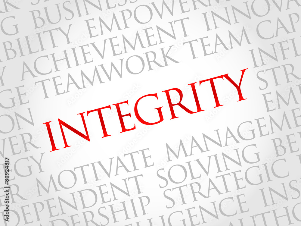 Integrity word cloud, business concept Stock Vector | Adobe Stock
