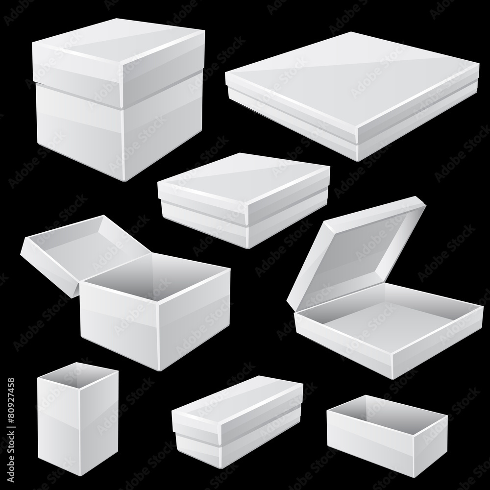 White boxes Vector Stock Vector | Adobe Stock