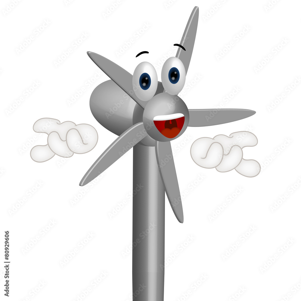 Cartoon Wind Turbine