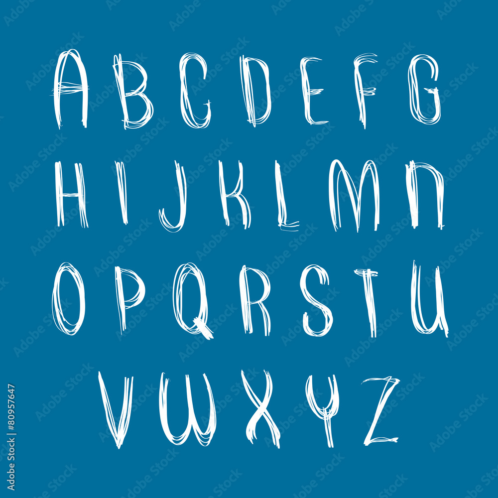 Script handwritten font vector, vector alphabet letters. Stock Vector ...