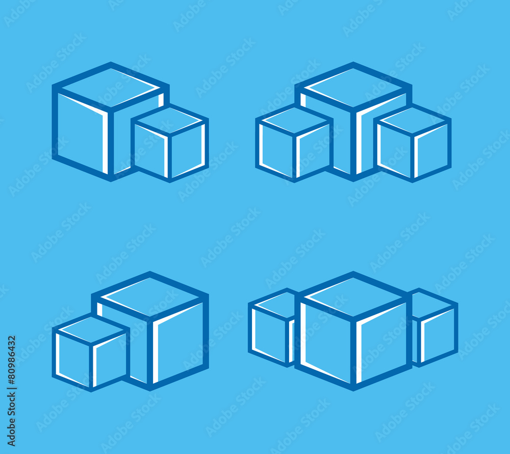 Vector ice cube logo or symbol icon Stock Vector | Adobe Stock