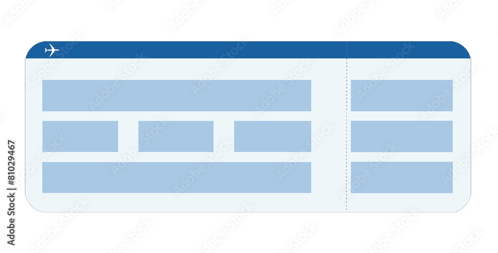 Blank boarding pass Stock Illustration | Adobe Stock
