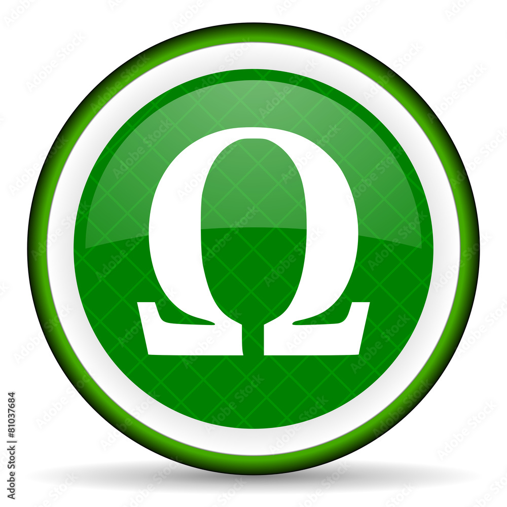 omega green icon Stock Illustration | Adobe Stock