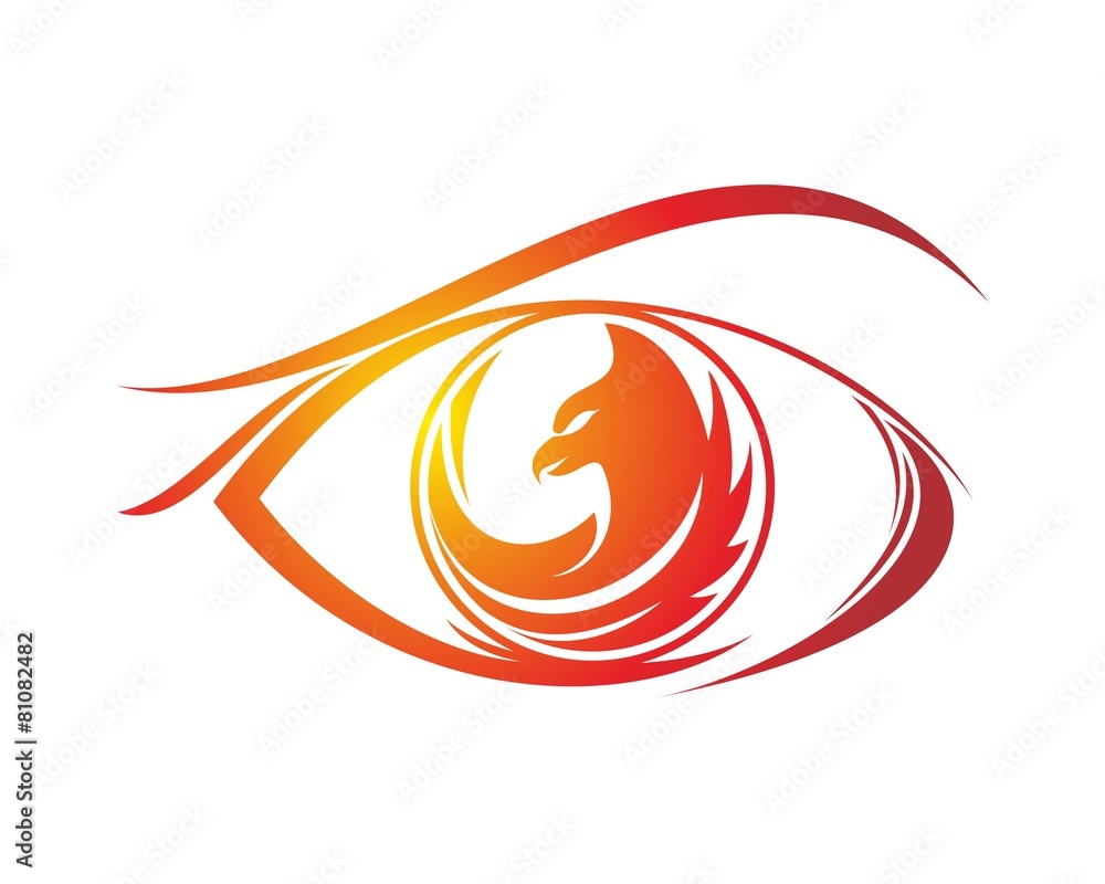 abstract phoenix eye logo Stock Vector | Adobe Stock
