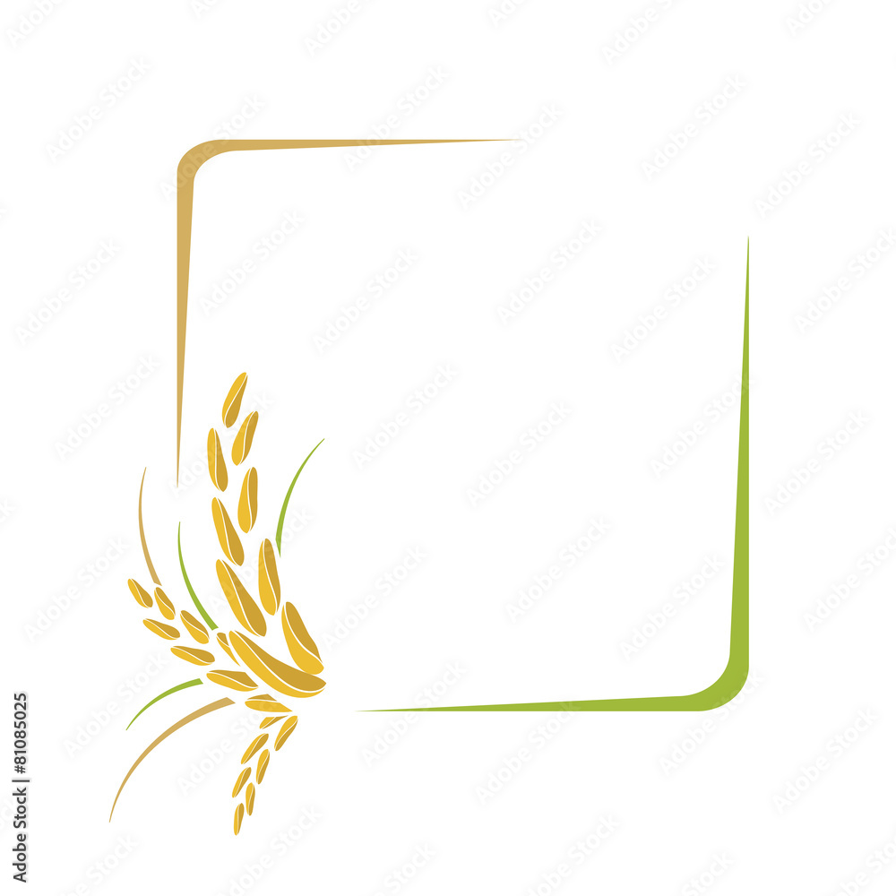 rice label Stock Vector | Adobe Stock