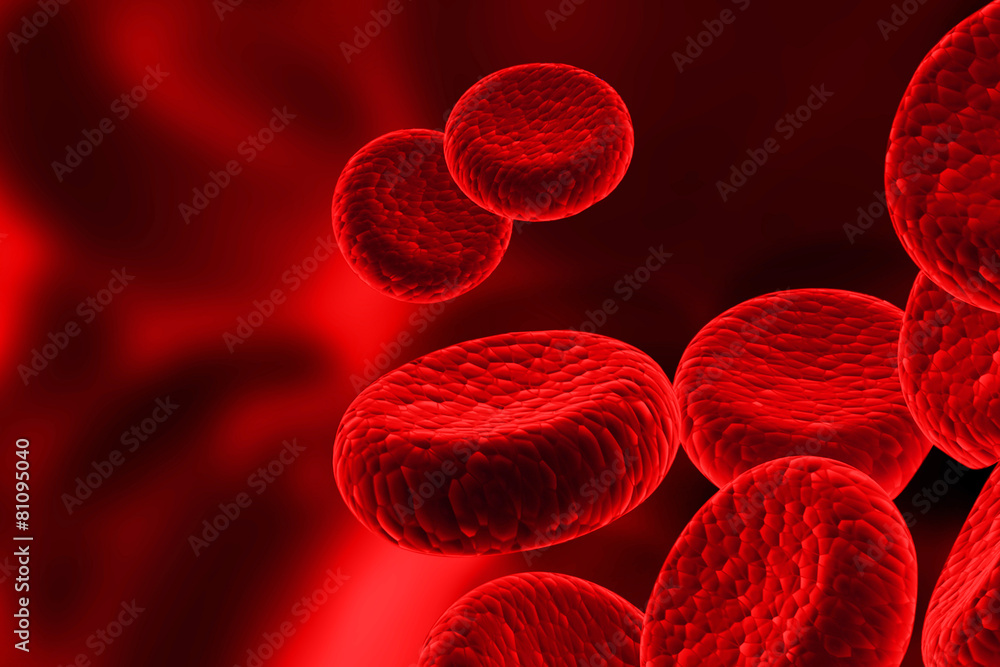 Red Blood Cells, streaming of human blood cells. Stock Illustration ...