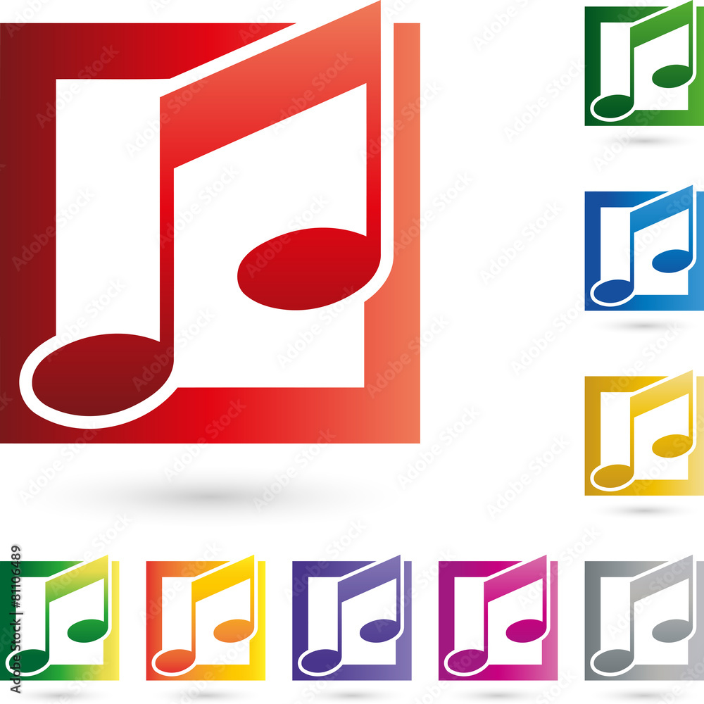 Vettoriale Stock Musik, Noten, Singen, Logo | Adobe Stock