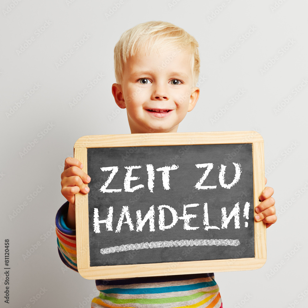 Zeit zu handeln auf Tafel Stock Photo | Adobe Stock